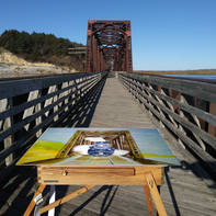 Niobrara Railroad Bridge Painting by John Meng-Frecker | Saatchi Art