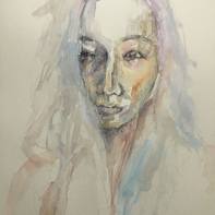 Girl in Kimono Painting by Olivia Jeehee Lee | Saatchi Art