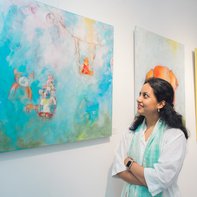 Orchids Garden IV Painting by Megha Nema | Saatchi Art